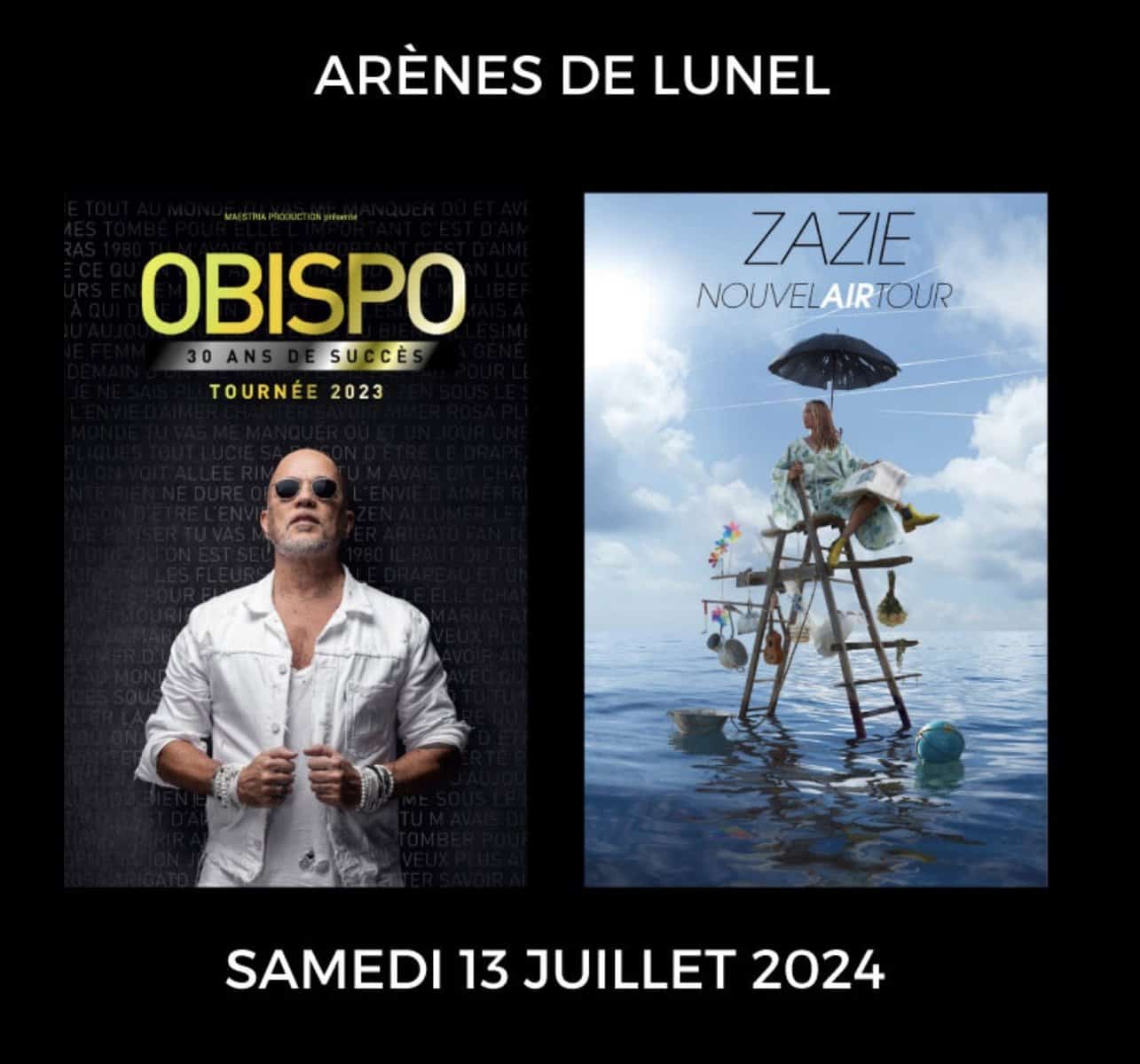 Hérault : Zazie, Pascal Obispo et Christophe Maé annoncés au Festival de Lunel 2024
