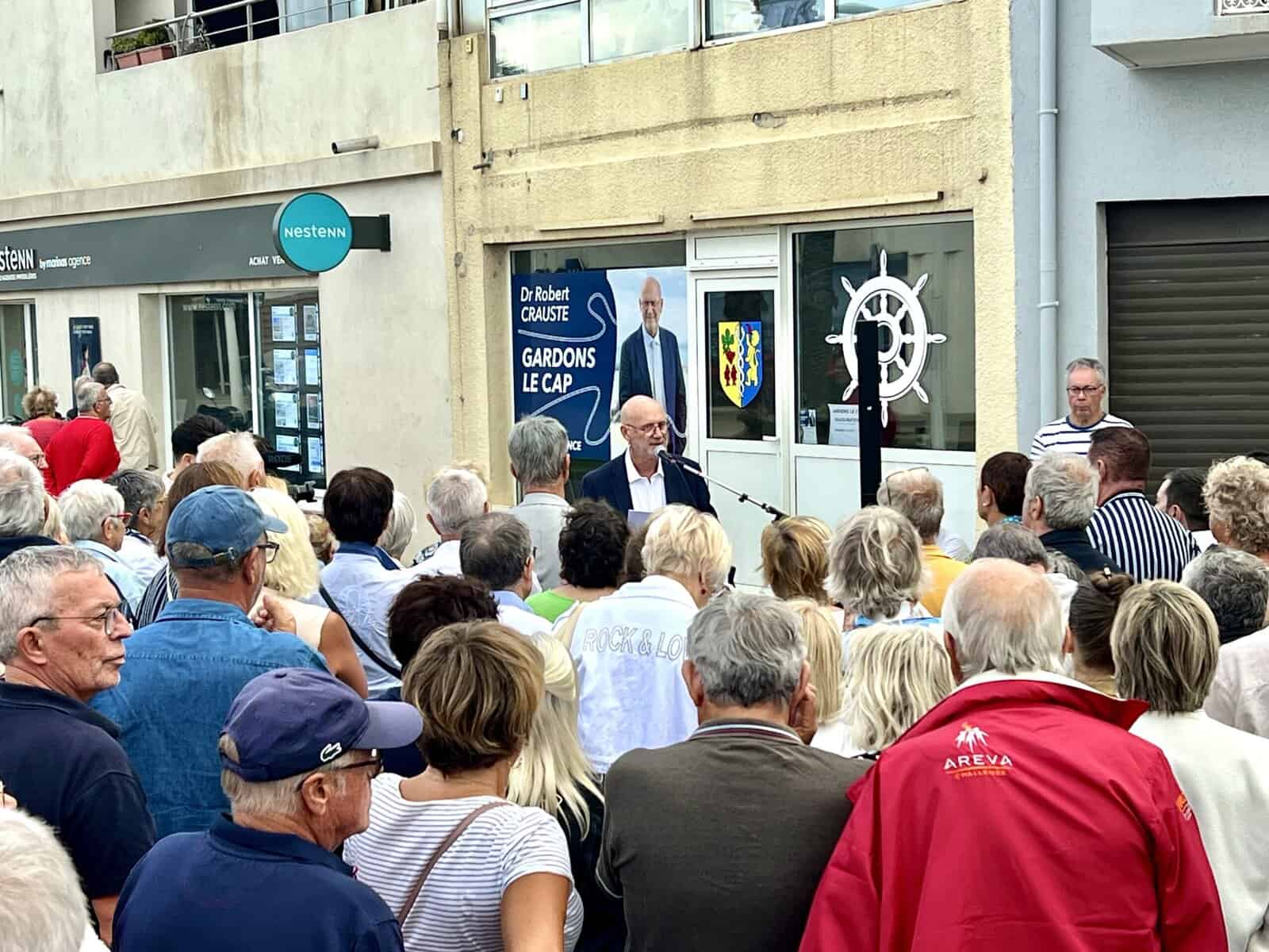 Grau-du-Roi : Robert Crauste inaugure son local de campagne pour 2026