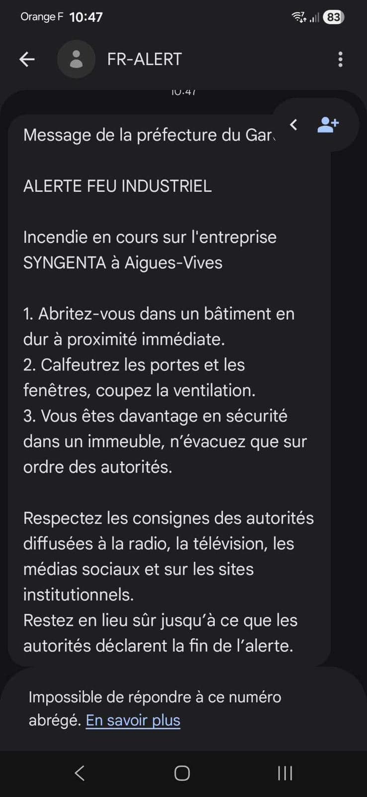 Gard : "Alerte feu industriel" à Aigues-Vives, pas de panique il s'agit ...